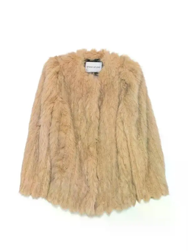 STAND STUDIO Faux-fur Jacket - Neutrals