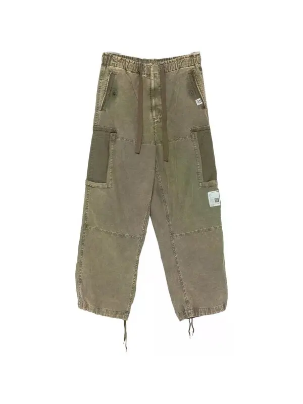 Mihara Yasuhiro Faded-effect Cargo Pants - Green