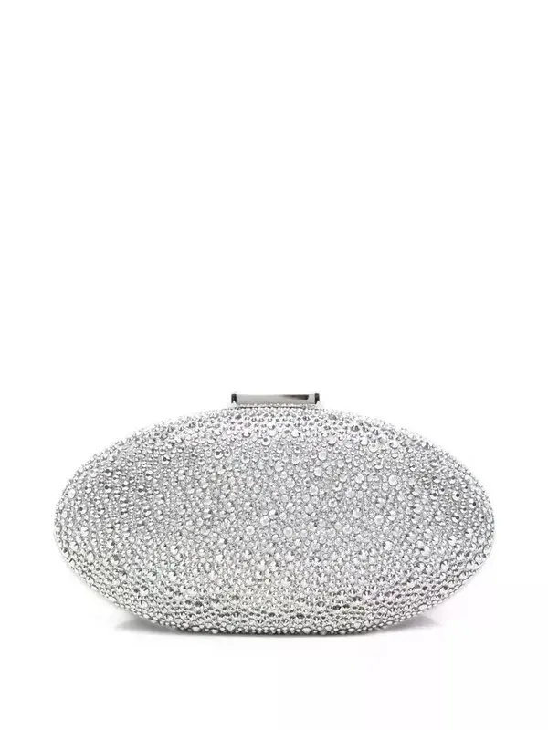 TWENTY FOURHAITCH Indare Crystal-embellished Clutch Bag - Grey