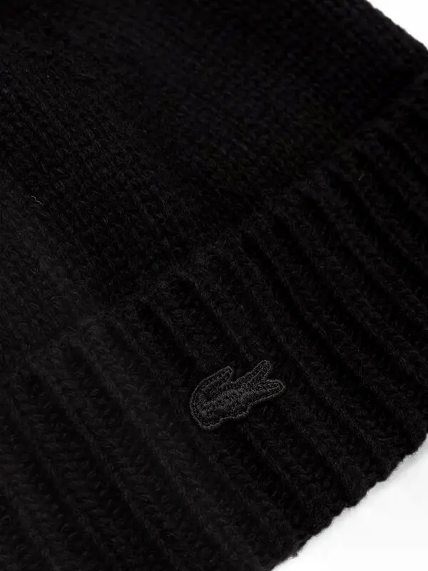 Lacoste 3d Rib-knit Wool Beanie