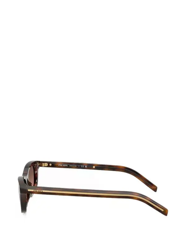 Prada Tortoiseshell-effect Rectangle-frame Sunglasses
