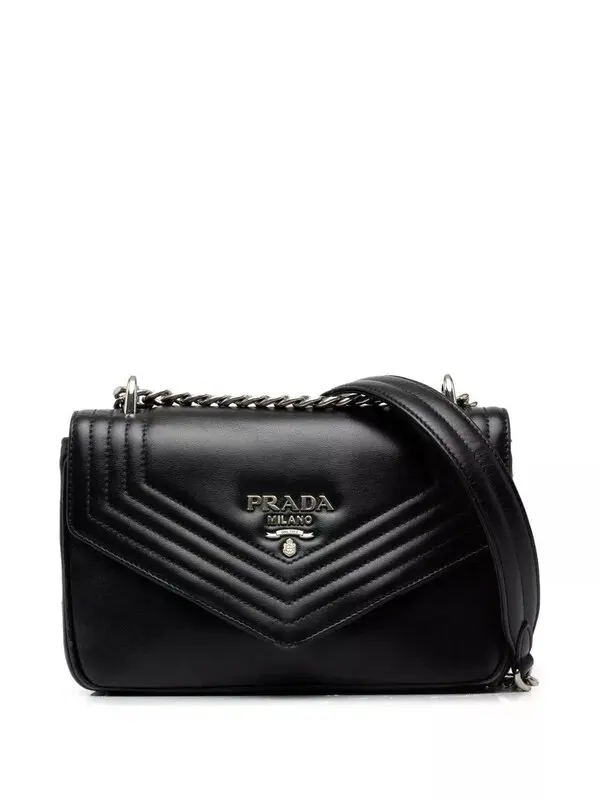Prada 2013-2026 Nappa Diagramme Flap Crossbody Bag