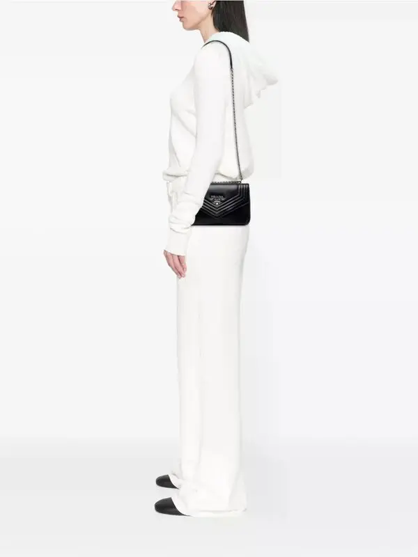 Prada 2013-2026 Nappa Diagramme Flap Crossbody Bag