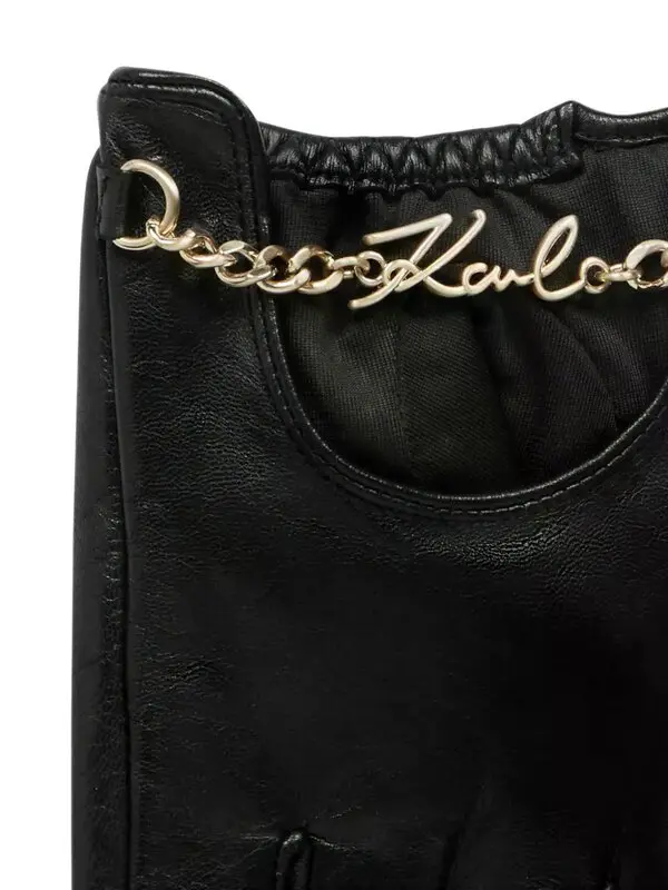 Karl Lagerfeld K/signature Chain Fingerless Gloves