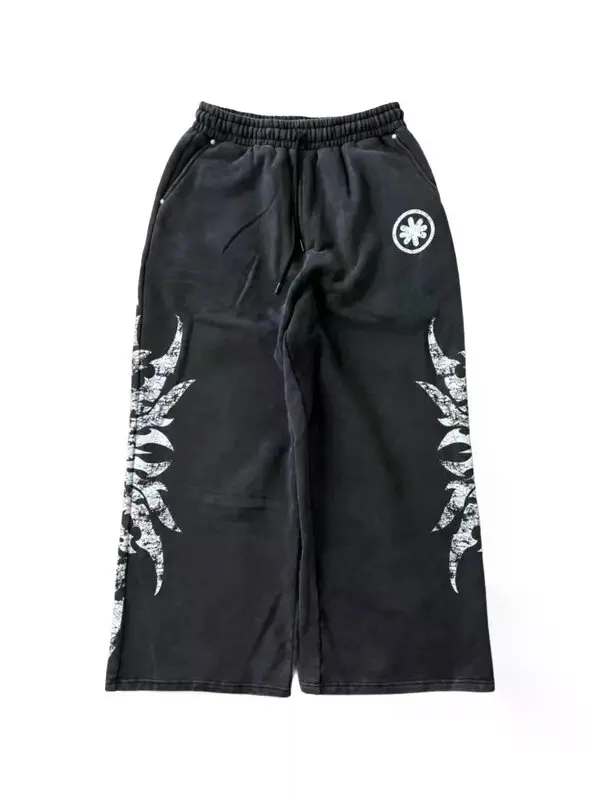 LOSTSHDWS Graphic-print Wide-leg Track Pants