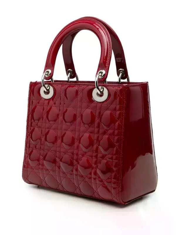 Dior 2018 Medium Patent Cannage Lady Satchel