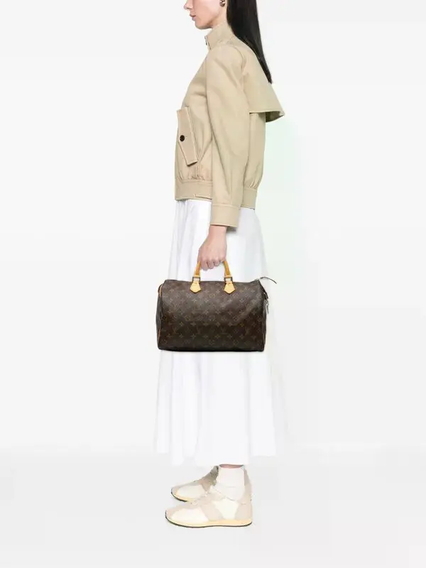 LOUIS VUITTON 1998 Monogram Speedy 35 Boston Bag - Brown