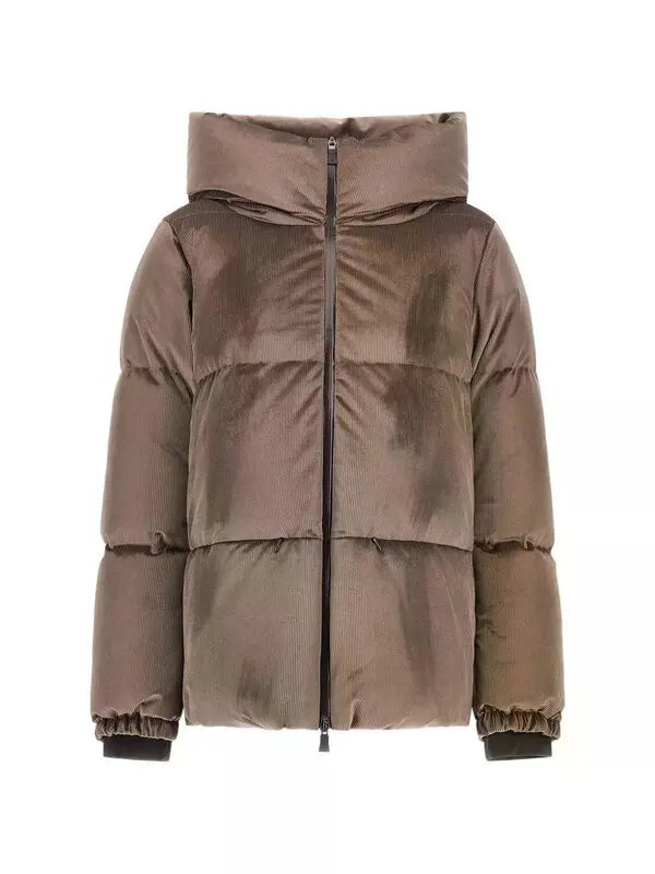 Herno Quilted Hooded Cordurou Padded Jacket