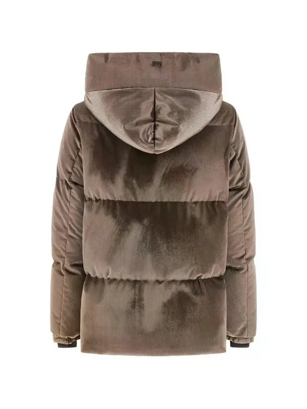 Herno Quilted Hooded Cordurou Padded Jacket