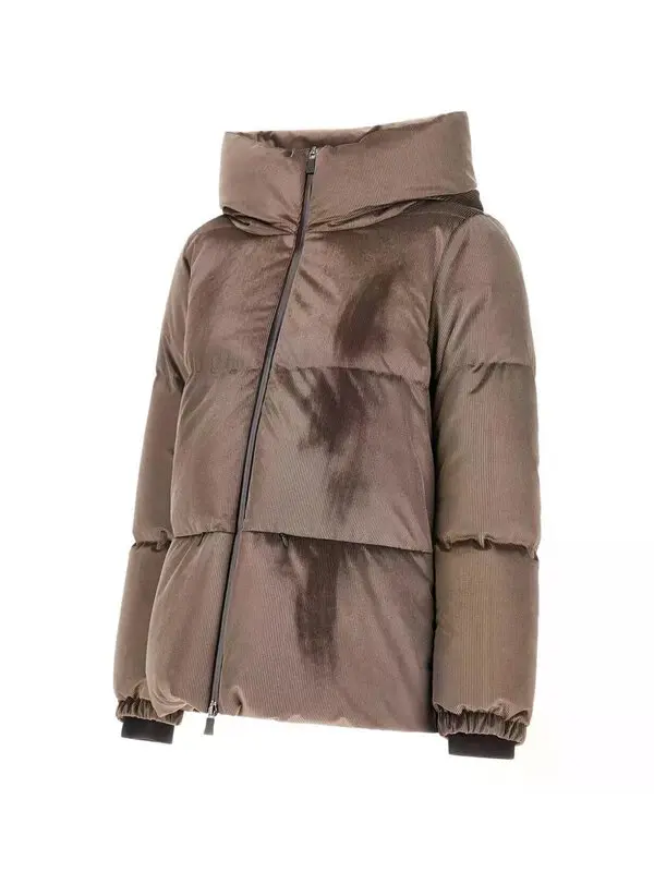 Herno Quilted Hooded Cordurou Padded Jacket