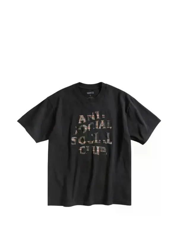 ANTI SOCIAL SOCIAL CLUB Plaid Appliqué T-shirt