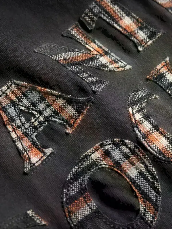 ANTI SOCIAL SOCIAL CLUB Plaid Appliqué T-shirt