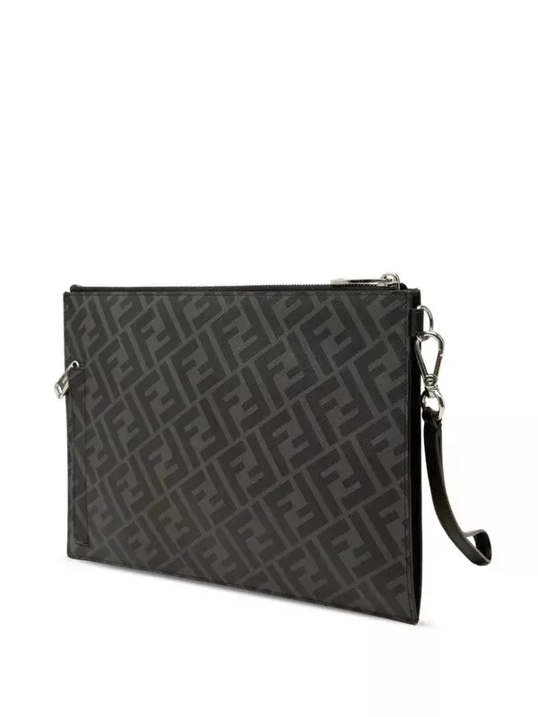Fendi 2010-2026 Zucca Coated Canvas Diagonal Clutch Bag