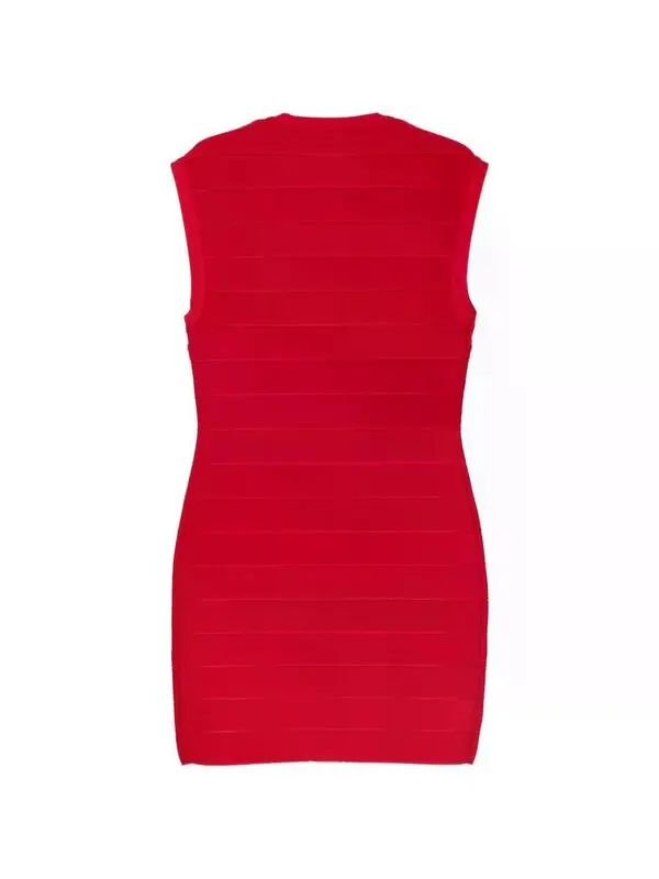 Herve Leger Carpet Bandage-style V-neck Dress