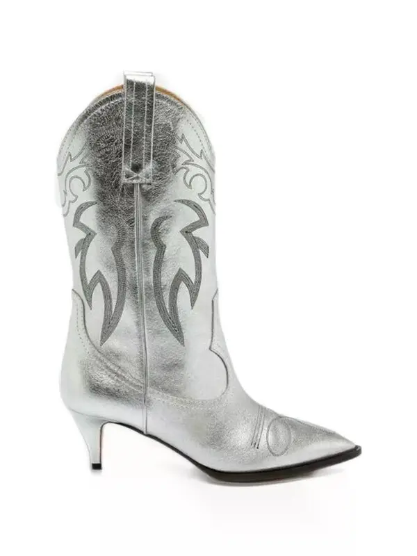 Moschino Metallic Embroidered Boots
