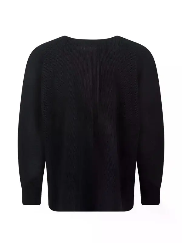Issey Miyake Pleated Crew-neck Sweater