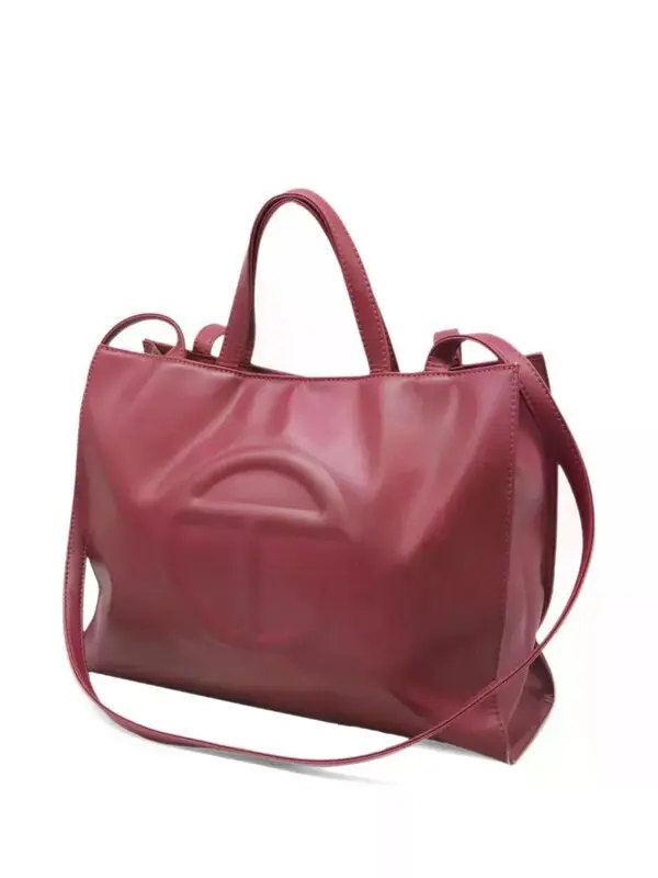 TELFAR Shopping Leather Tote Bag - Red