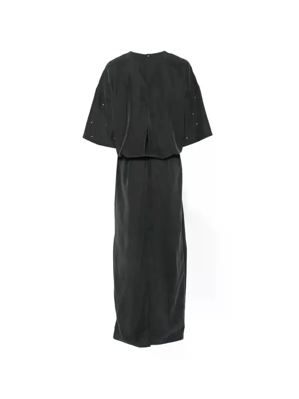 ALYSI Crystal-embellished Short-sleeve Maxi Dress