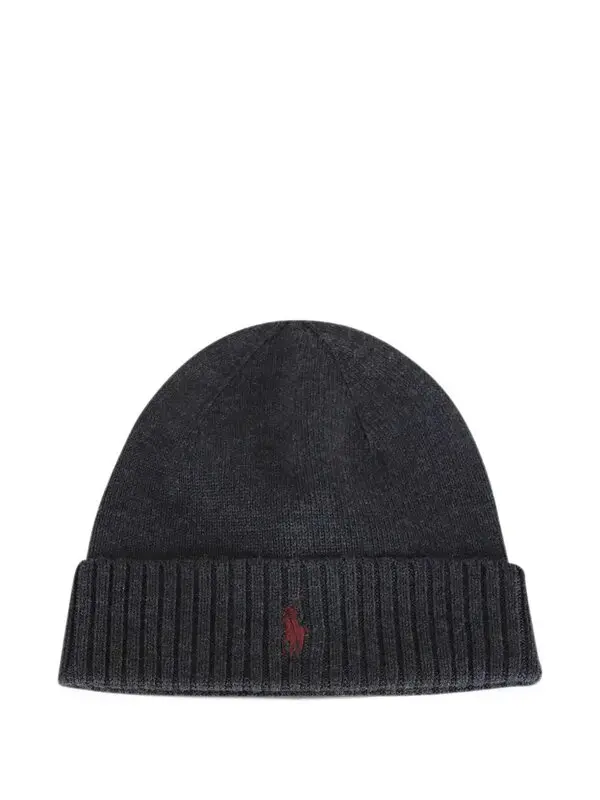 Polo Ralph Lauren Ribbed-knit Logo-embroidered Beanie Hat