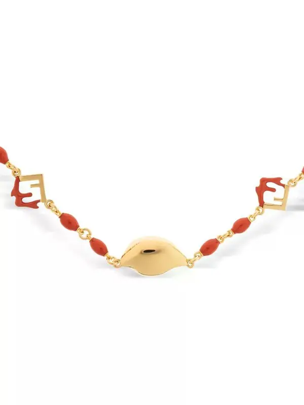 Fendi F-motif Bead-embellished Necklace