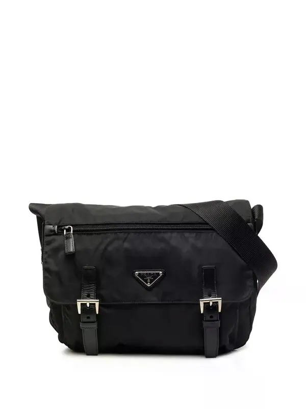 Prada 2013-2026 Tessuto Zip Double Buckle Messenger Bag Crossbody Bag