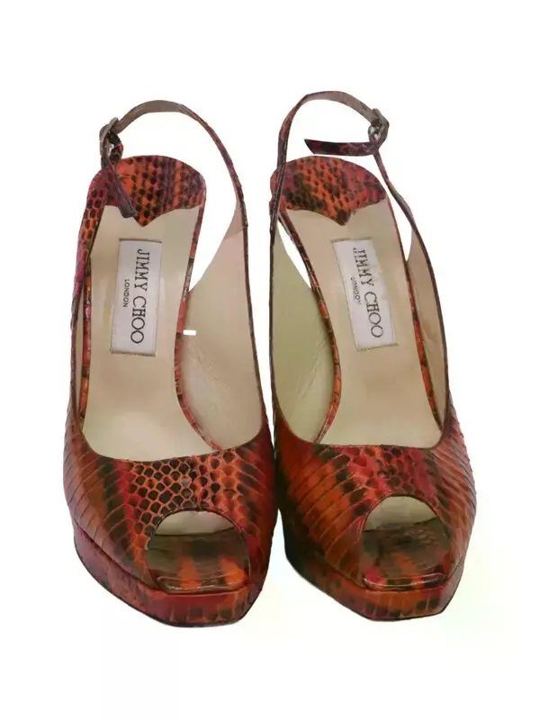 JIMMY CHOO 2020s Snakeskin Slingback Heels