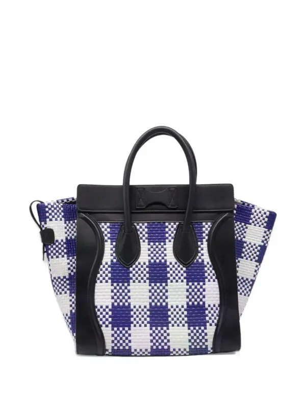Celine Mini Luggage Plaid Tote Bag
