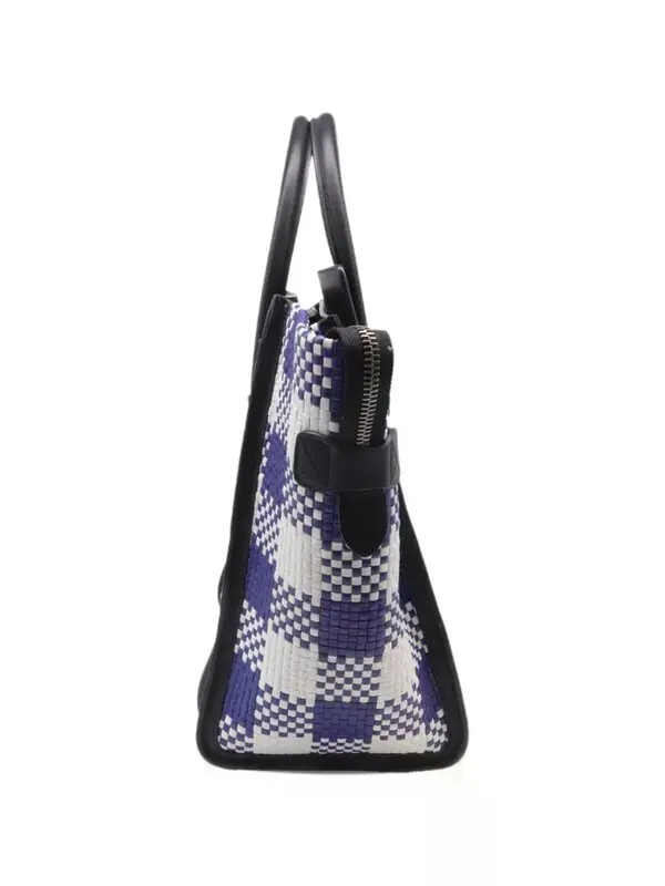 Celine Mini Luggage Plaid Tote Bag