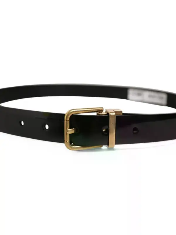 Dolce & Gabbana Buckle Leather Belt - Black