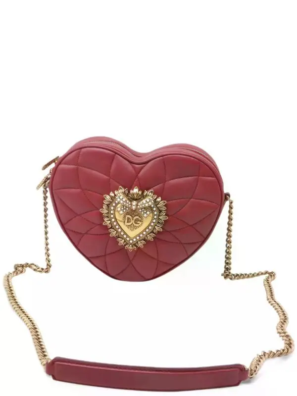 Dolce & Gabbana Devotion Heart-shaped Shoulder Bag - Red