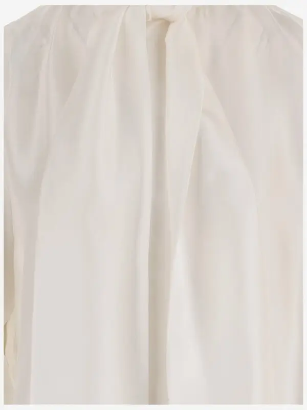 SA SU PHI Silk Shirt With Bow