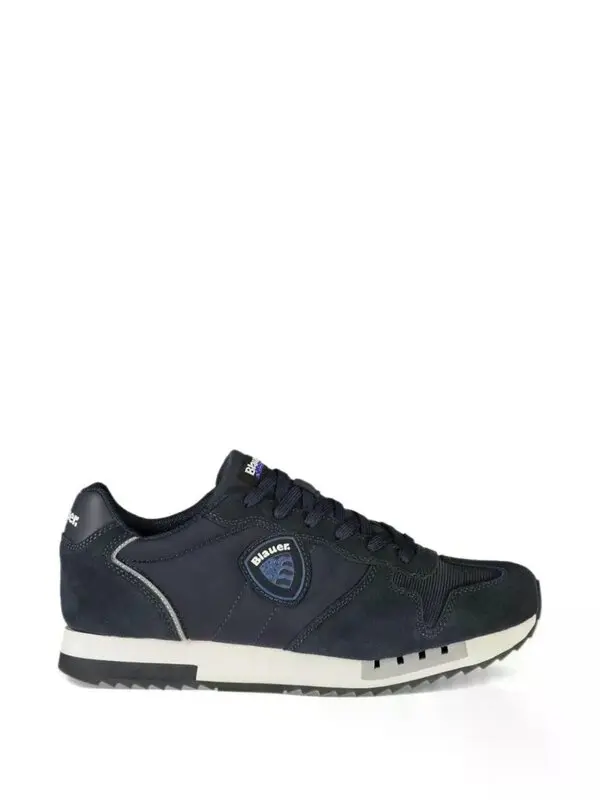 BLAUER. Logo-patch Panelled Sneakers