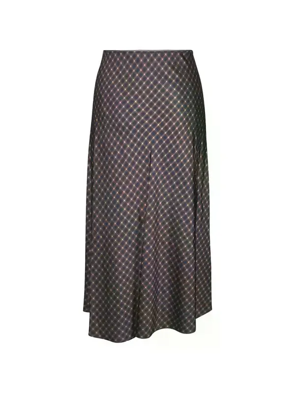 Vince Check-print Midi Skirt
