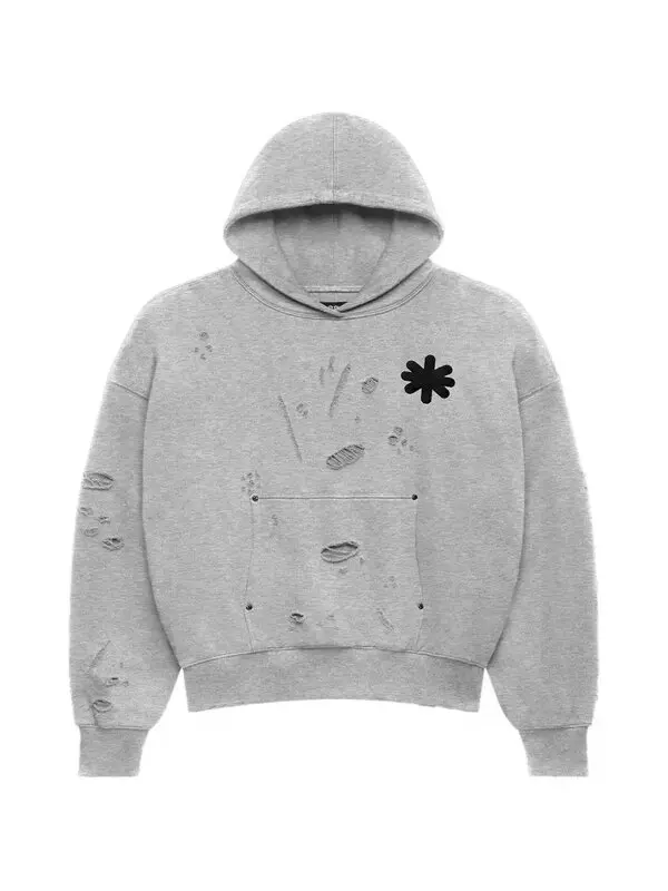 LOSTSHDWS Distressed Logo-print Hoodie