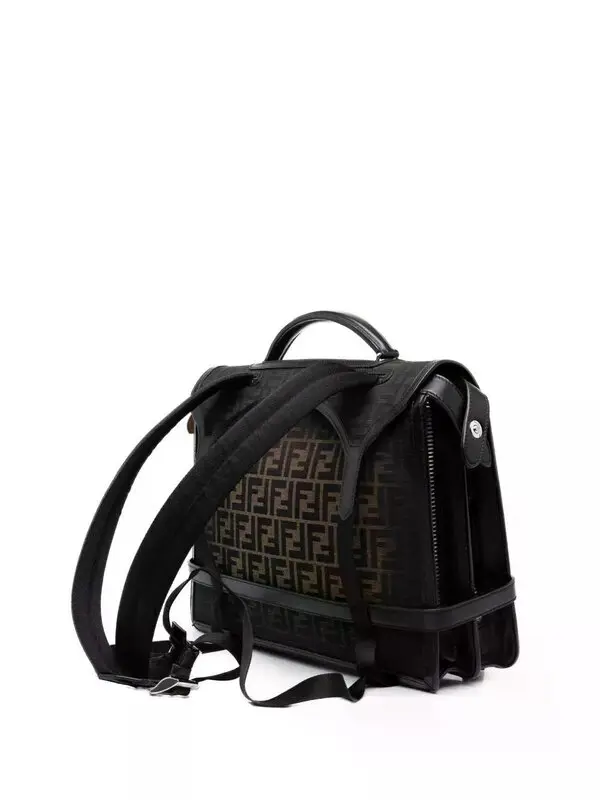 Fendi 2010-2026 Medium Zucca Canvas Peekaboo Iseeu Convertible Backpack