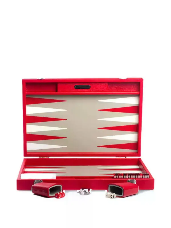 HECTOR SAXE Baptiste Leather Backgammon Set