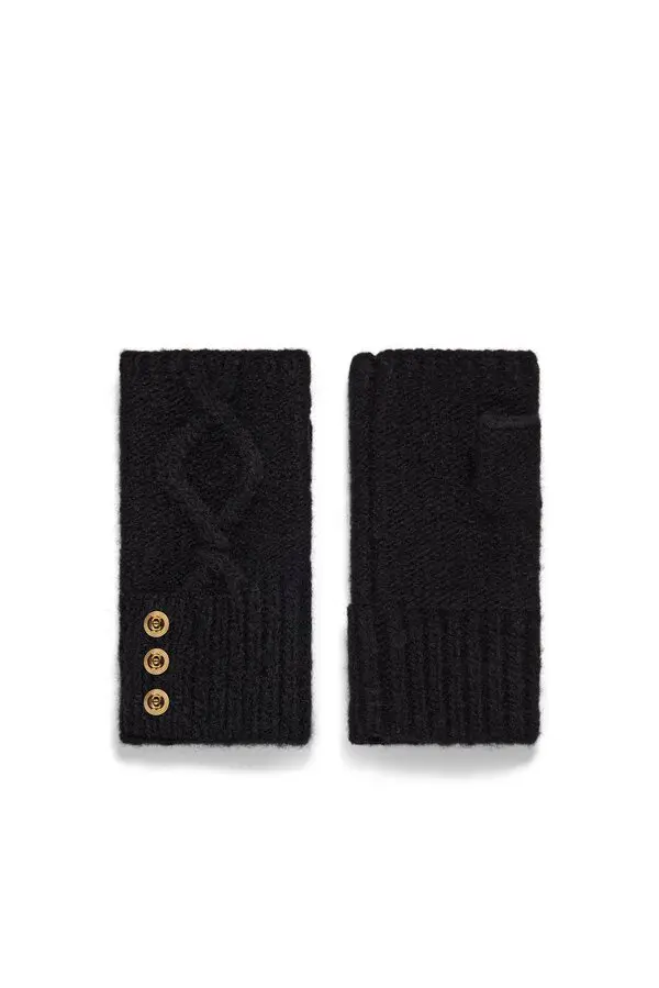 Holland Cooper Sloane Fingerless Gloves - Black
