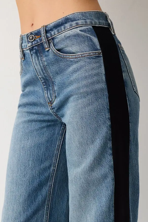 Ramy Brook Lia Combo Wide Leg Jean