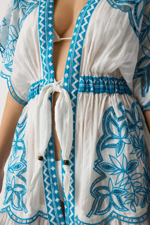 Ramy Brook Stacy Embroidered Cotton Coverup Dress