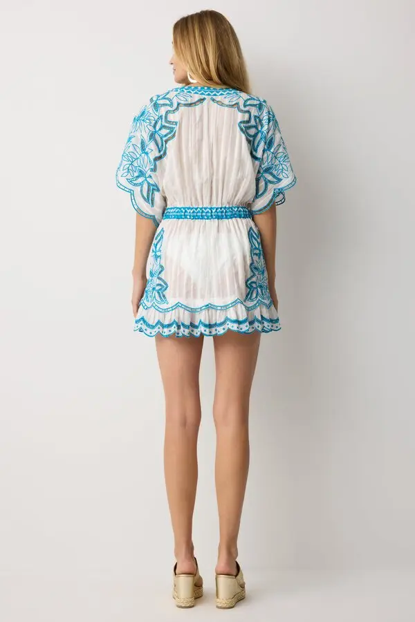 Ramy Brook Stacy Embroidered Cotton Coverup Dress
