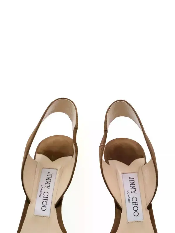 JIMMY CHOO Slingback Sandal Heels In Suede
