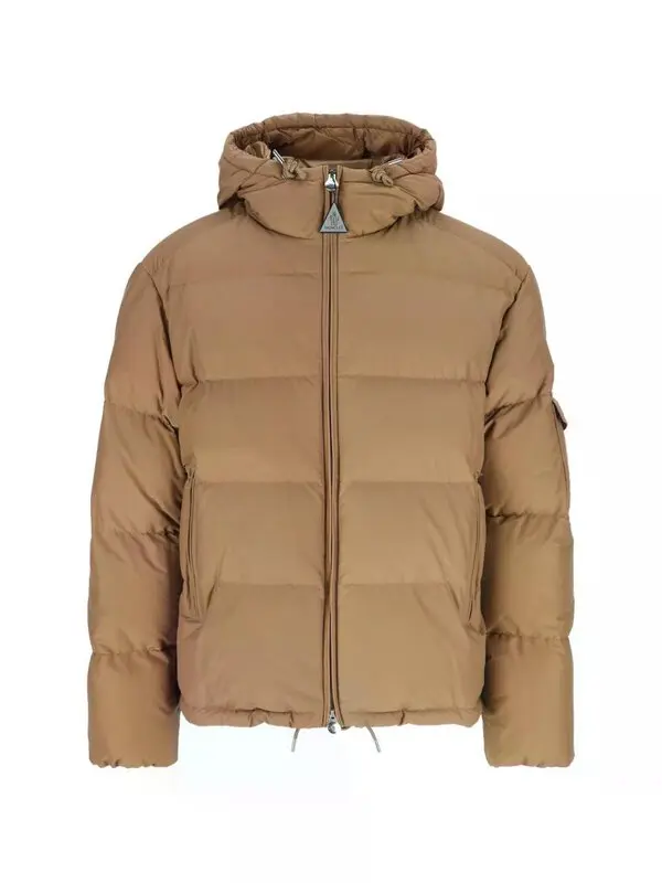 Moncler Himalaya Hooded Short Down Jacket - Brown