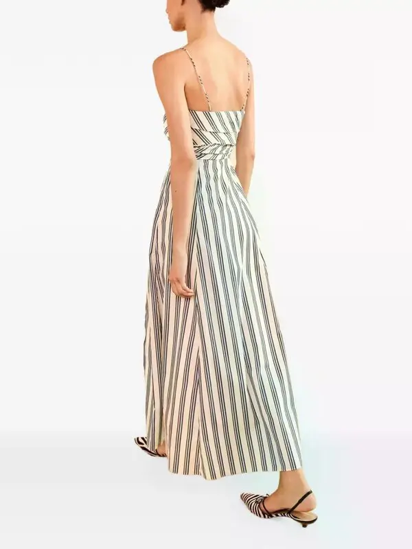 Ulla Johnson Anise Striped Pleated-bodice Maxi Dress