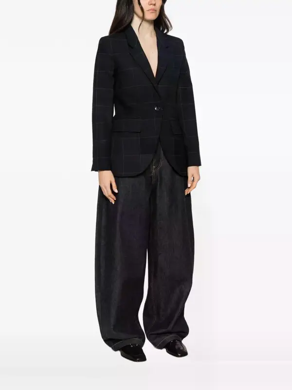 Marella Check-pattern Single-breasted Jacket