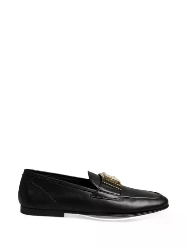 Dolce & Gabbana Logo-plaque Leather Loafers
