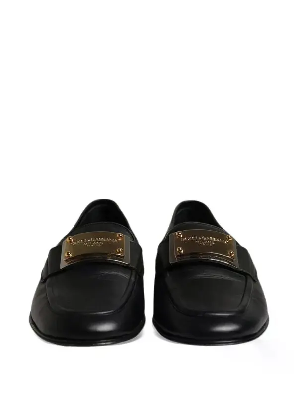 Dolce & Gabbana Logo-plaque Leather Loafers