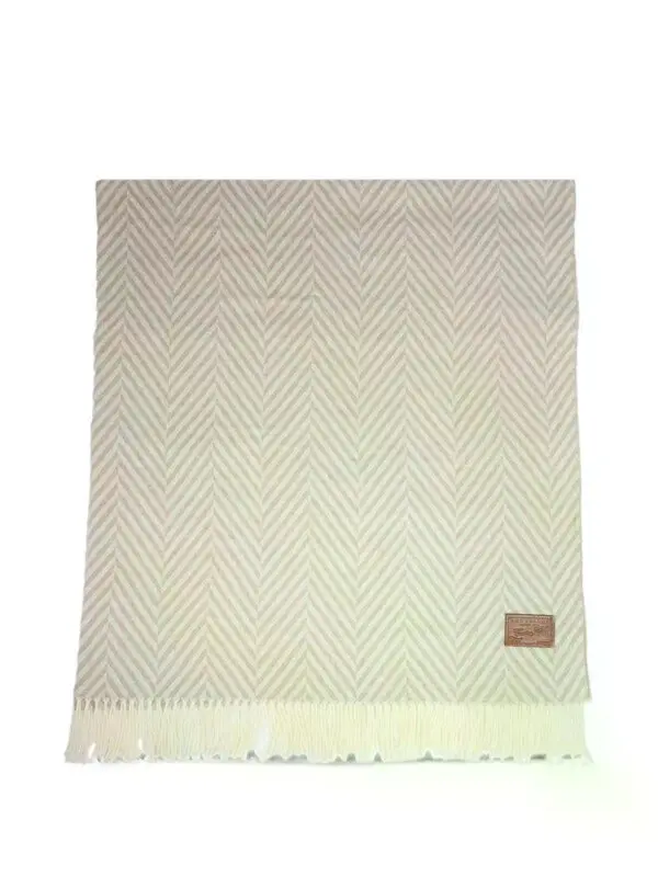 THE BRIDGE Herringbone Fringe-trimmed Picnic Blanket