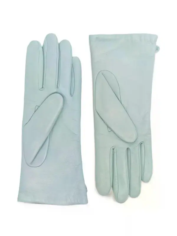 AGNELLE Inès Button-detail Gloves - Blue
