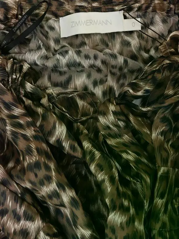 Zimmermann Suraya Leopard-print Off-shoulder Dress
