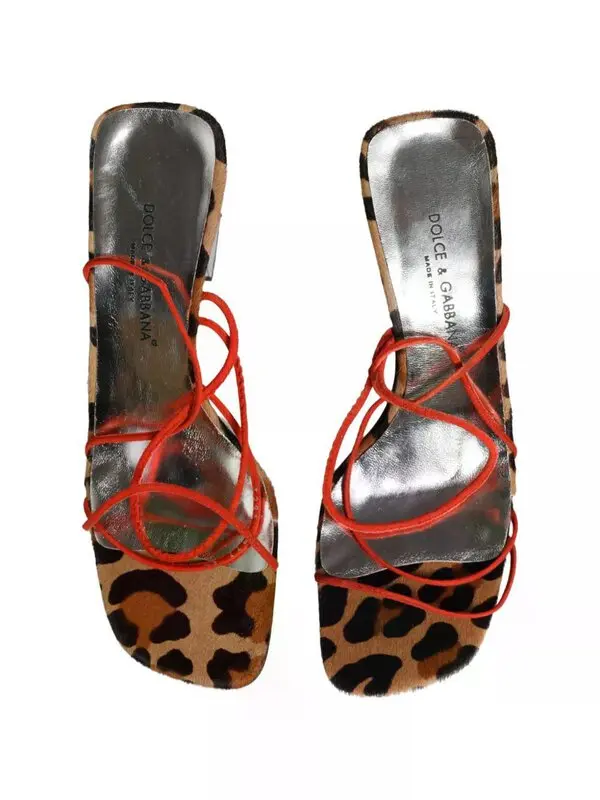 Dolce & Gabbana Leopard-print Block-heel Sandals